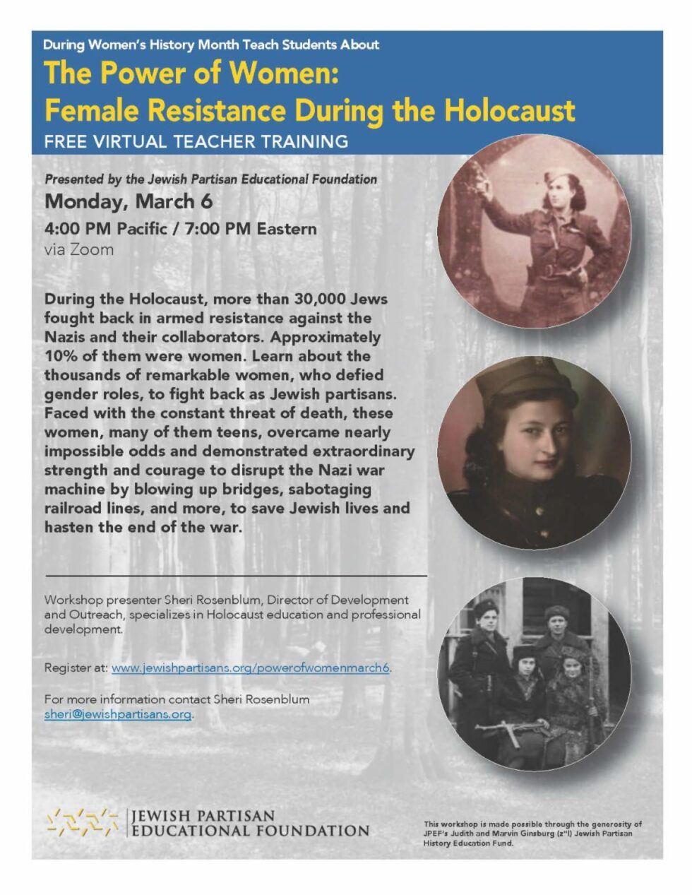 The Jewish Partisan Educational Foundation presents: "The Power of ...